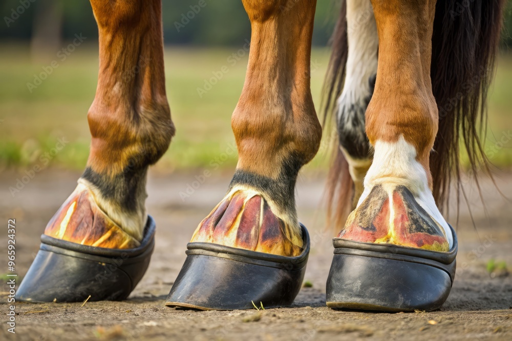 Illustrazione Stock horse hoof anatomy identification classification ...