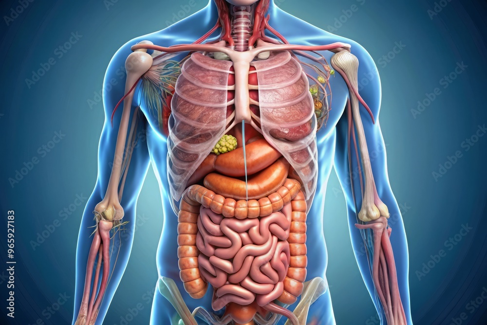 human body system digestion breakdown stomach and intestines internal ...