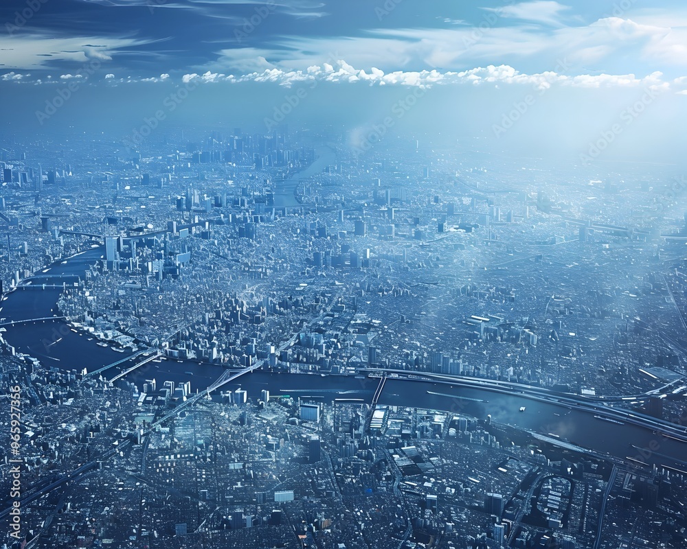 Aerial Perspective of the Expansive Cityscape of Tokyo Showcasing its ...