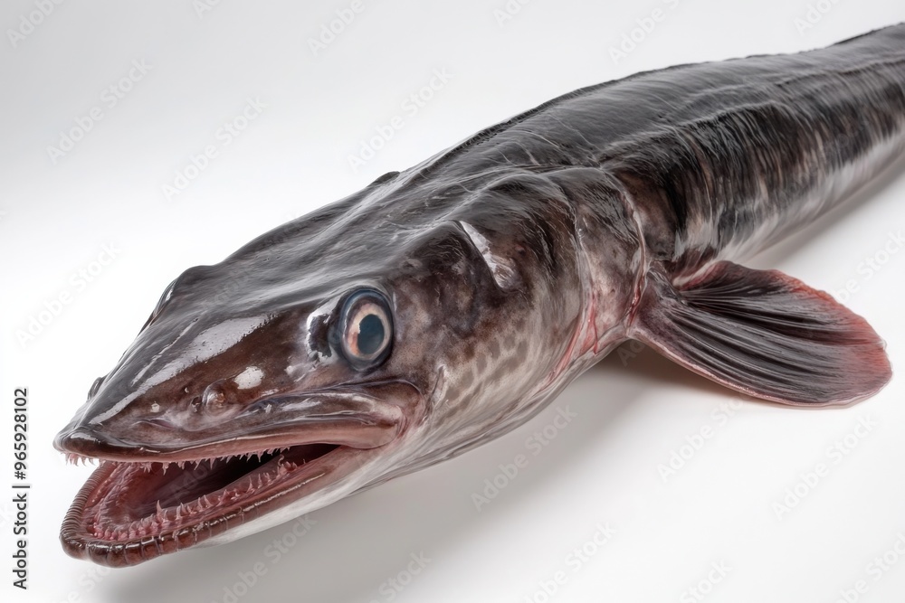 Ultra realistic UHD photo of giant oarfish on white plain Stock ...