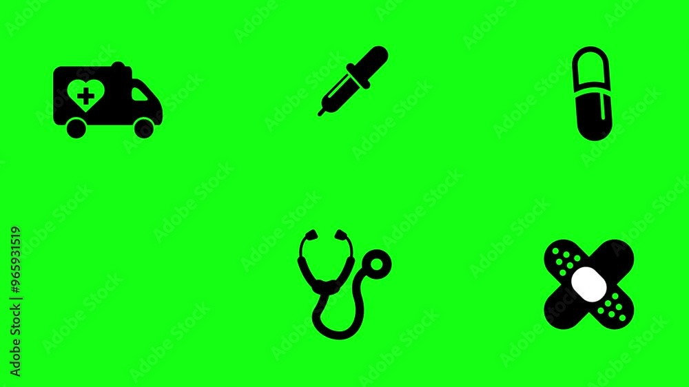 Medical filed animated Icons, beautiful loop animations 4K, Animated ...