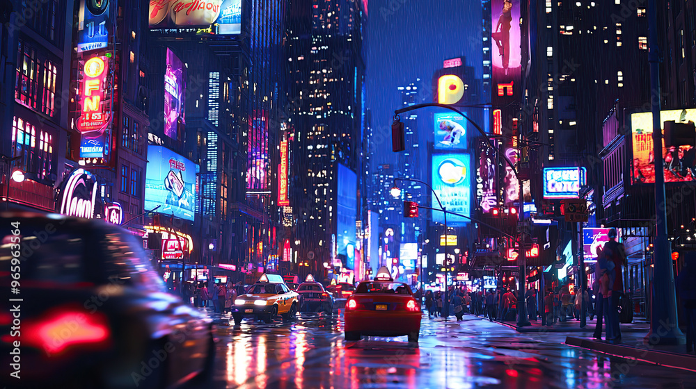 neon, sign, New York, city, lights, Times Square, Broadway, Manhattan ...