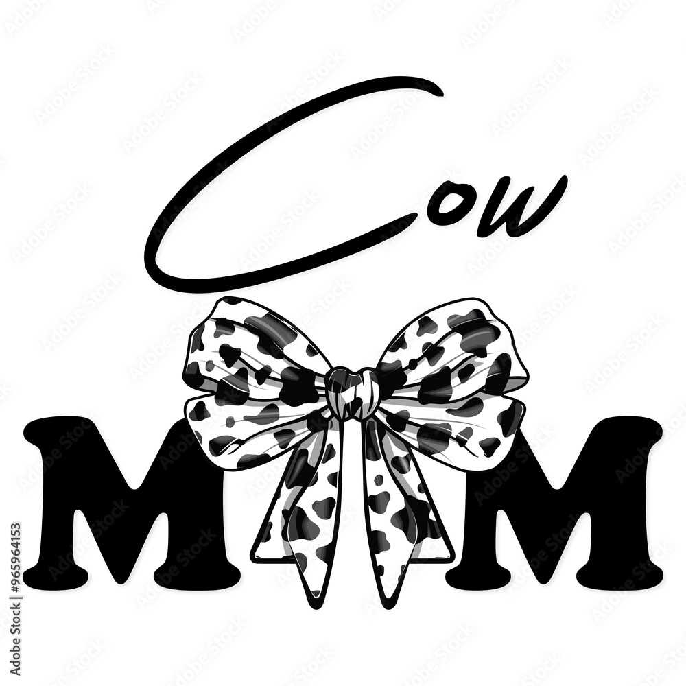 Coquette Bow Cow mom svg png, Cow mom png, Cow print mom svg, cow mama ...