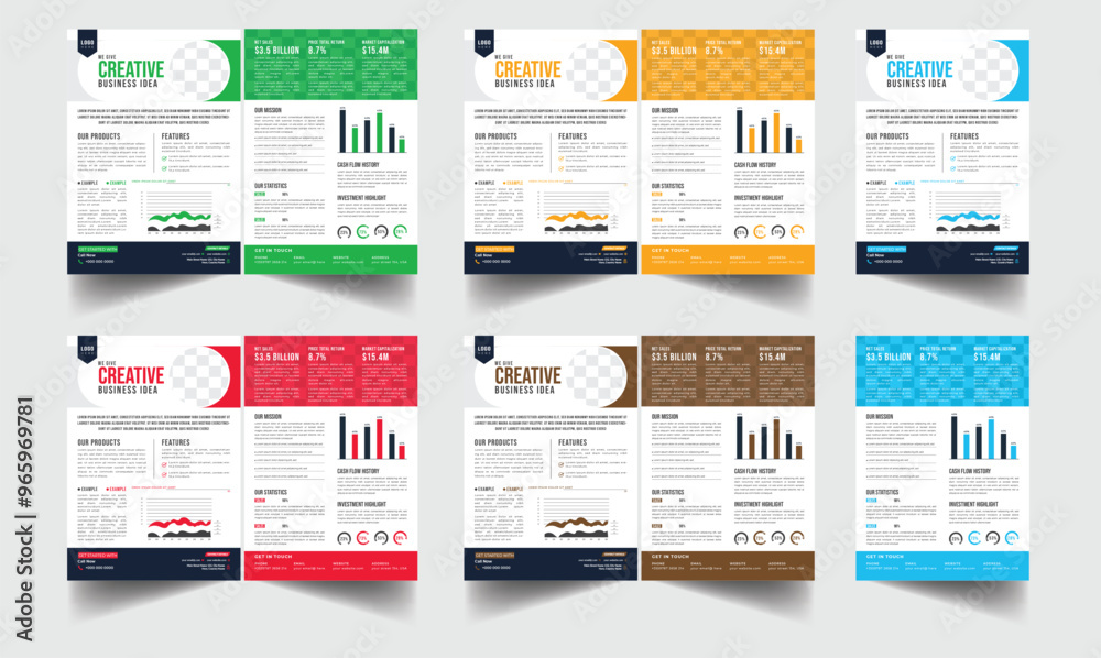 Technical Data Sheet layout template. Product Catalogue & modern a4 ...
