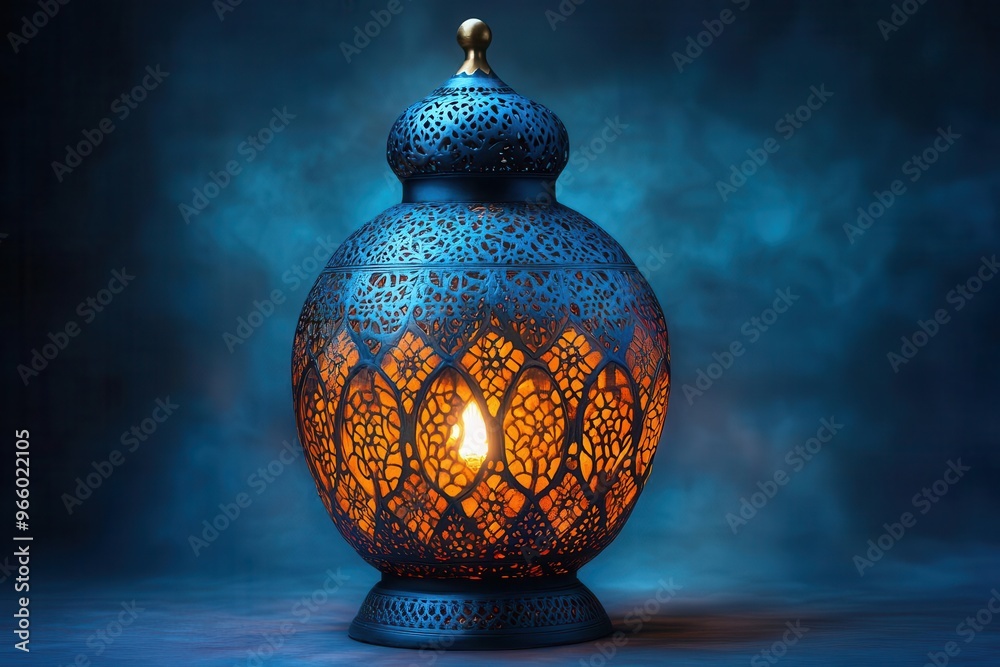 intricate geometric lantern casting mesmerizing light patterns rich ...