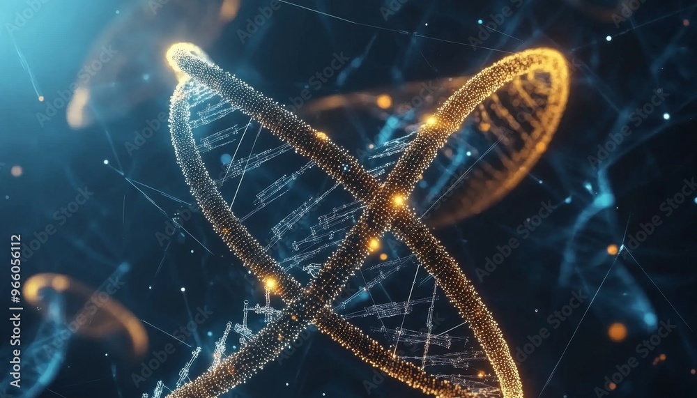 Innovative DNA Helix Intertwined with AI Elements: Cutting-edge Medical ...
