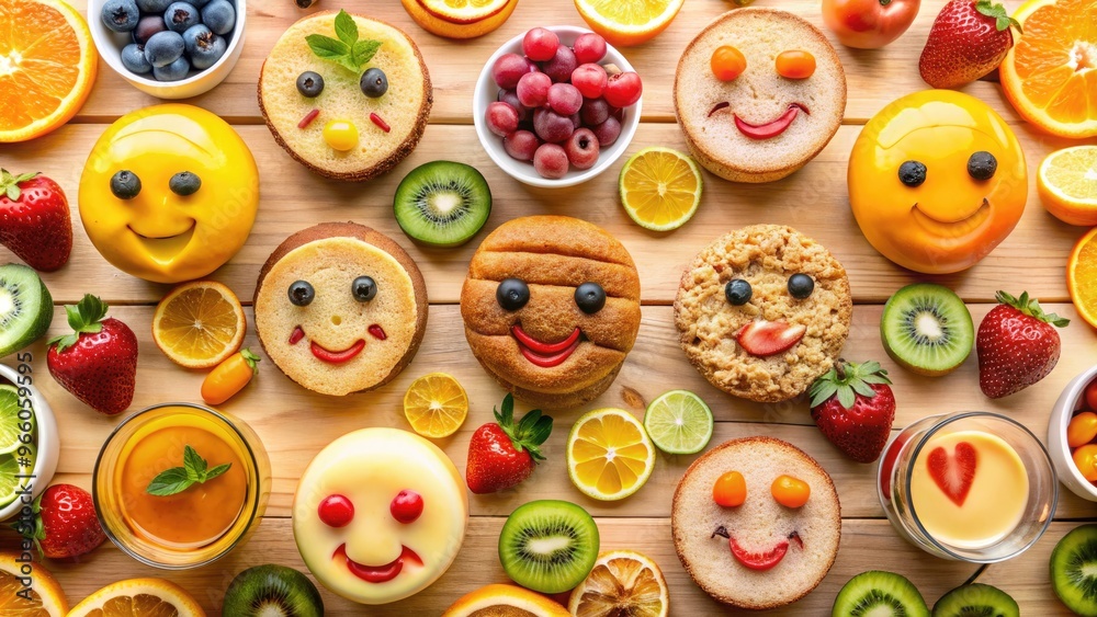 Close-Up Photo Of Various Smiling Face Emojis Made Out Of Different ...
