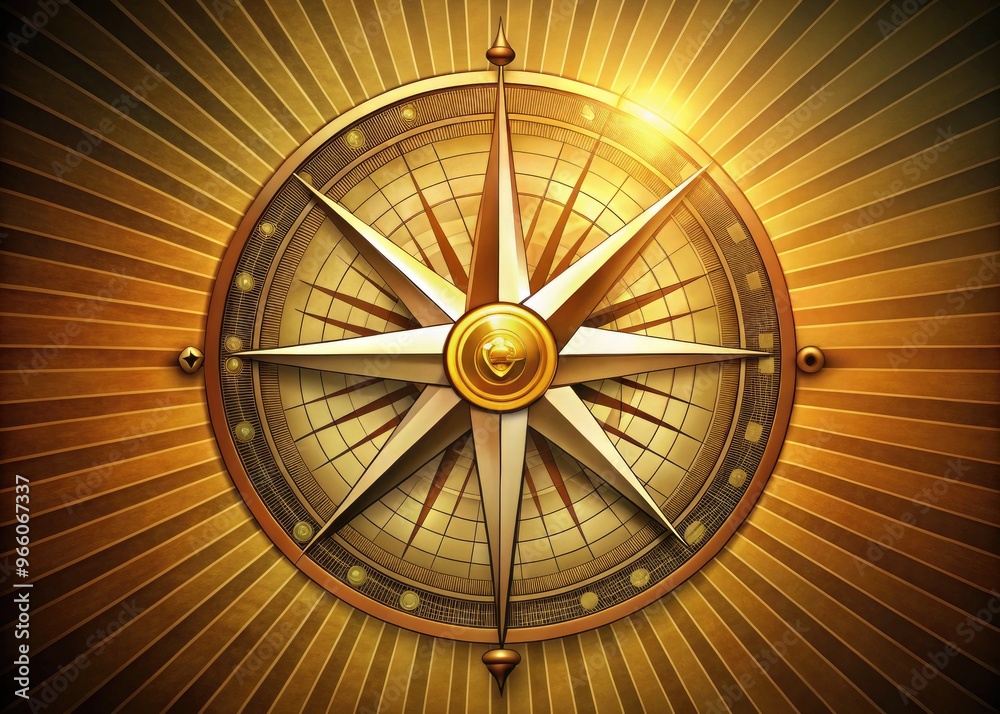 Detailed Graphic Of A Compass And Square Overlapping A Circle With A G ...