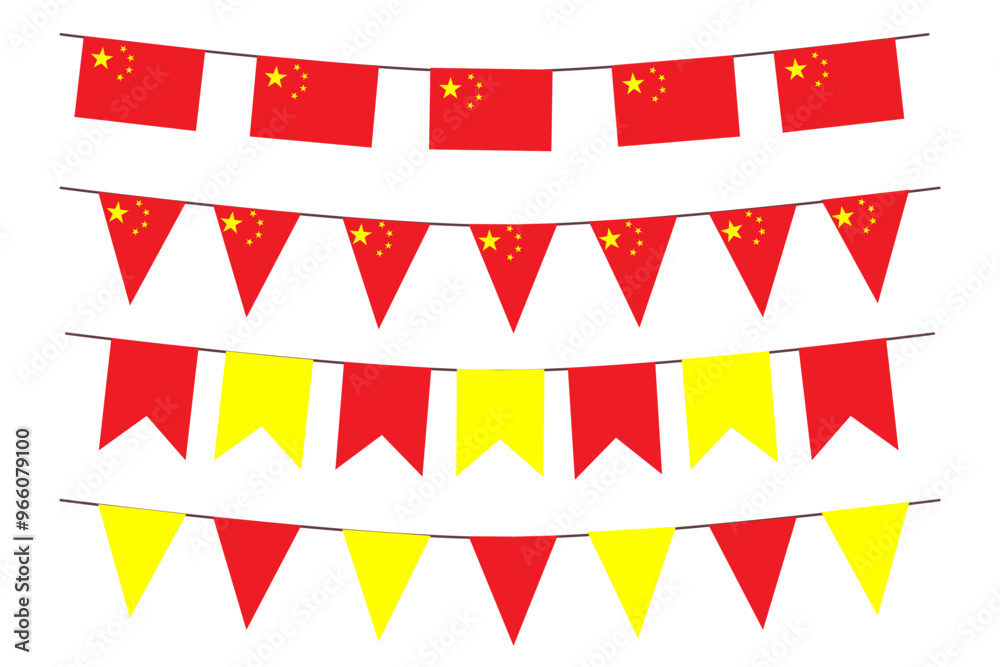 Flag of China waving 3D gradients effect shiny silk texture vector ...