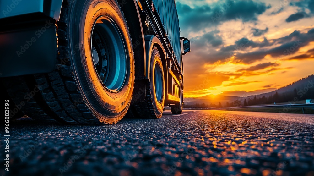 Negative Impact of Euler Angles on Truck Wheels at Sunset - AI ...