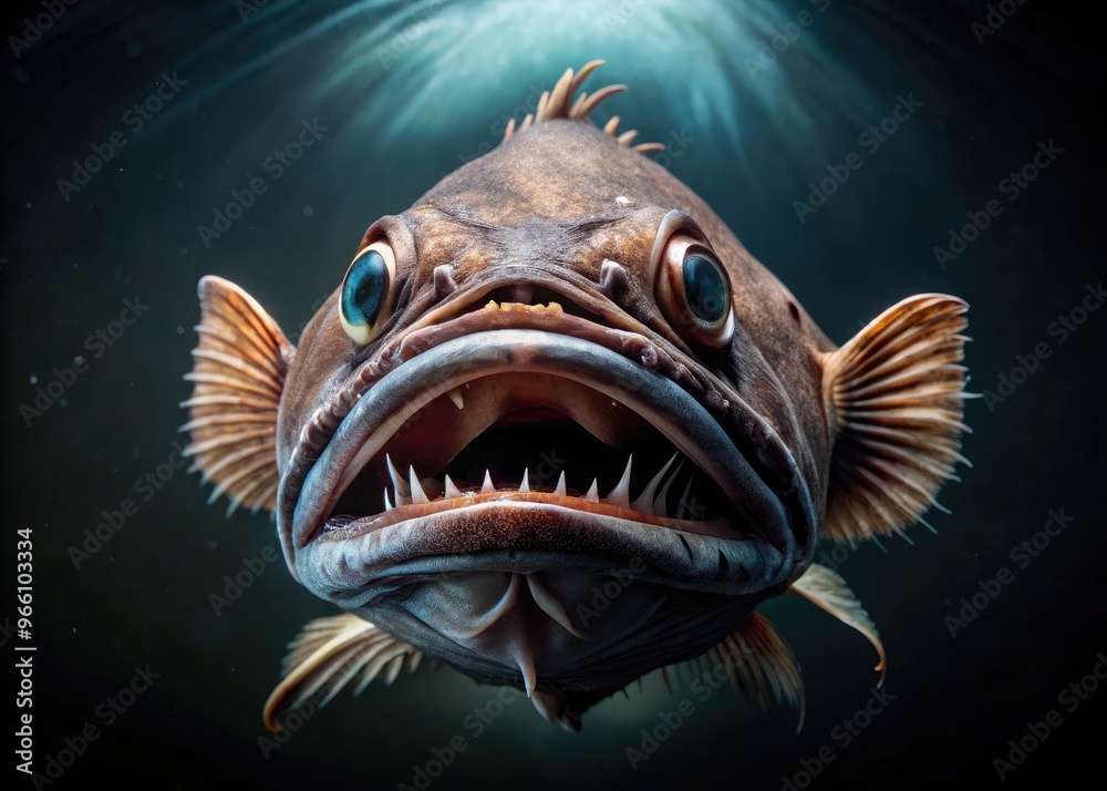 Underwater Photo Of A Deep-Sea Fangtooth Fish With Protruding Teeth And ...