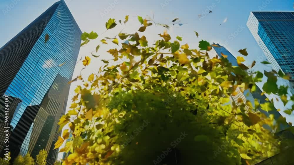A powerful video shows a vortex of green leaves swirling like a tornado ...