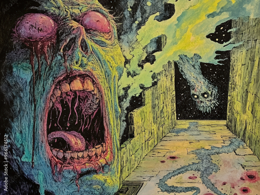 The Screaming Specter. An illustration depicting a character in the ...