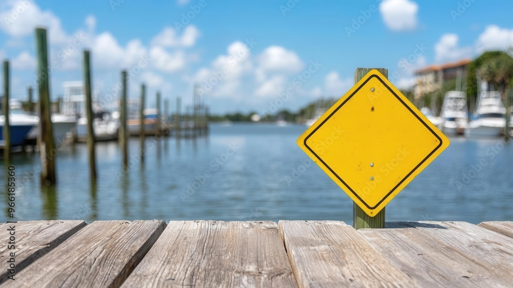 A sign at a marina with cautionary warnings and regulatory guidelines ...