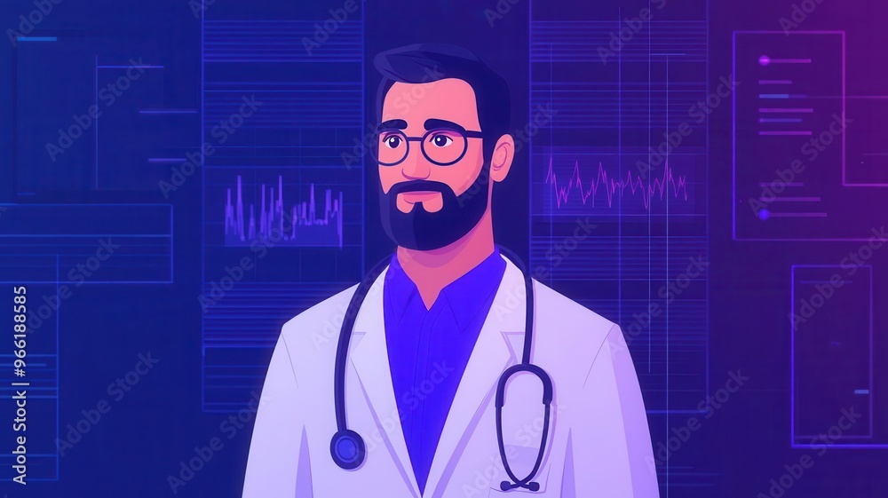 AI-driven healthcare platform analyzing patient data to provide ...