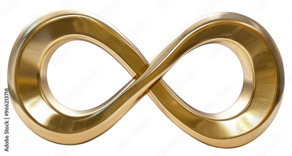 PNG Golden infinity symbol sculpture Stock Photo | Adobe Stock