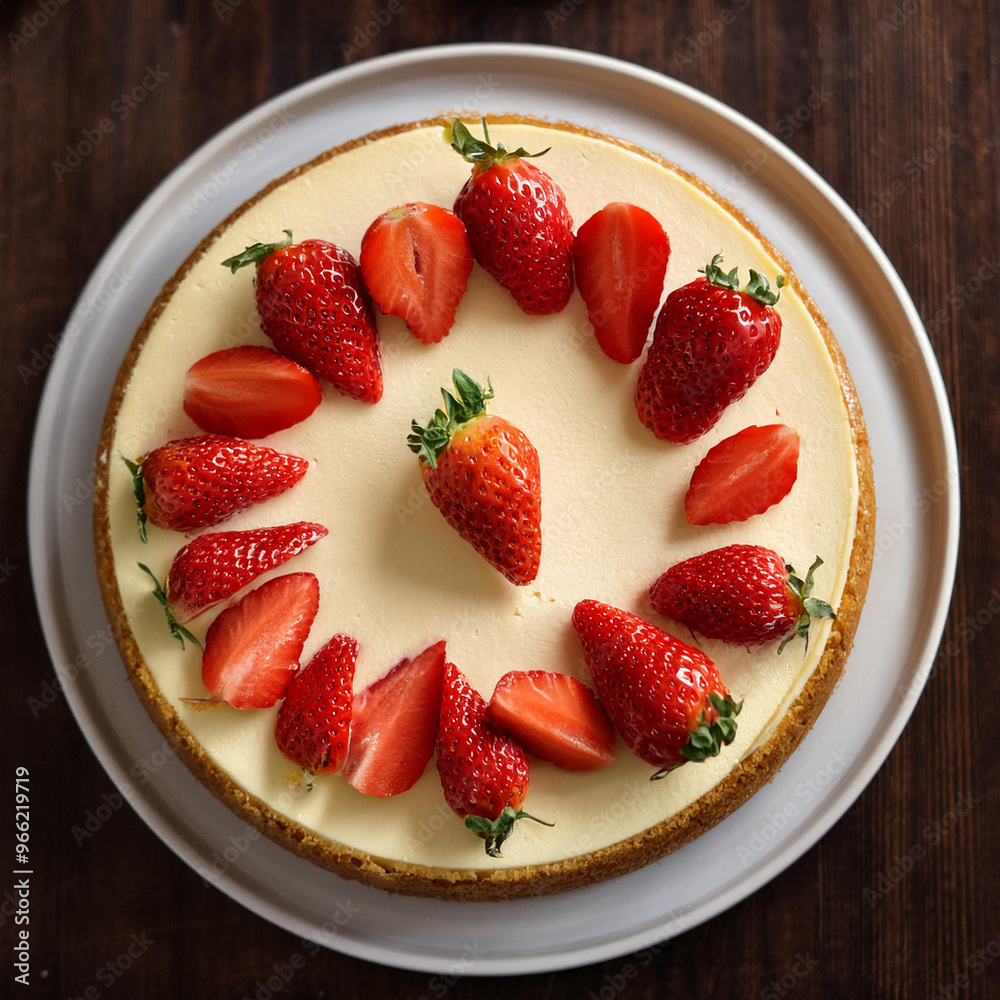 Decadent New York Cheesecake With A Graham Cracker Crust, A Smooth ...