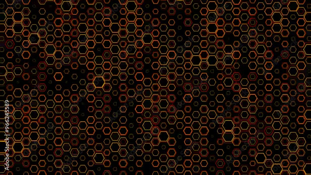 Hexagonal patterns blinking animation. hexagonal dots blinking on a 4K ...