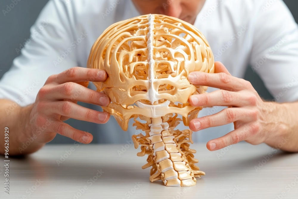 A holistic chiropractor adjusting a patientâ€™s spine, aligning their ...