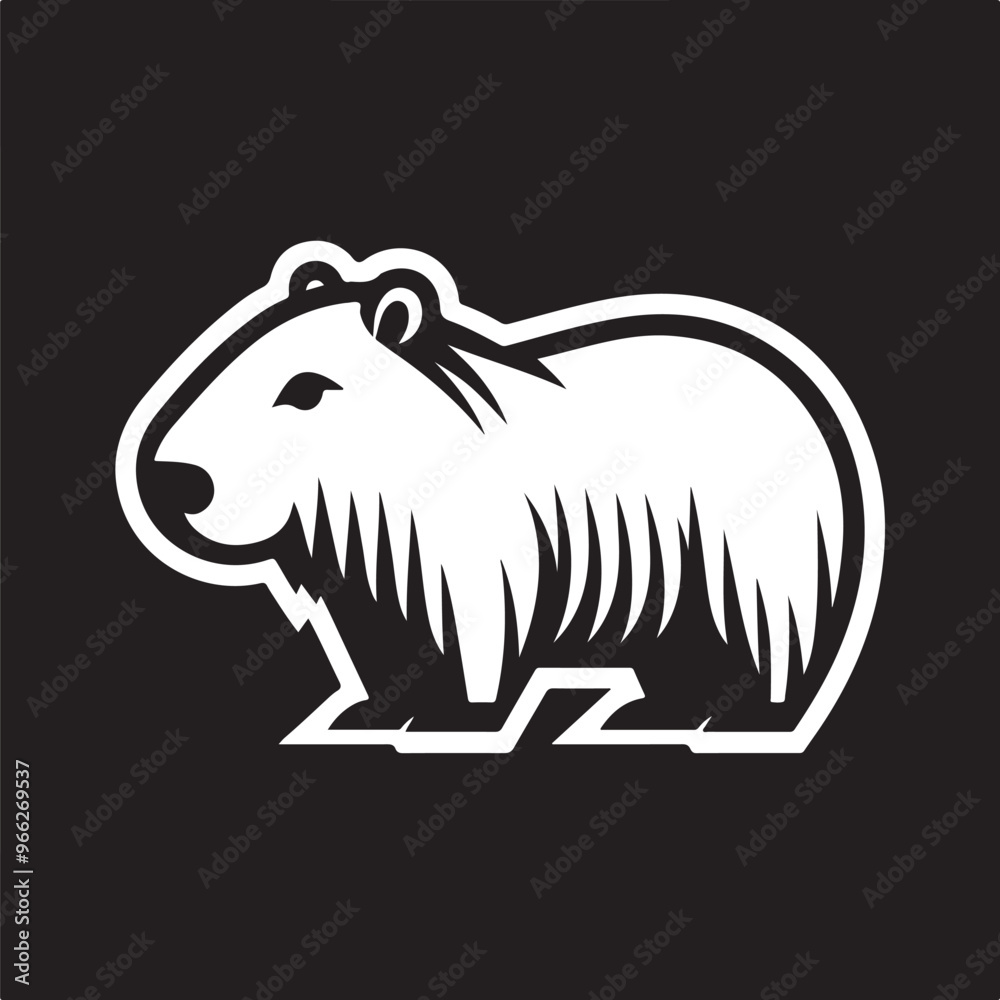 Capybara vector on transparent background for digital content, t-shirts ...