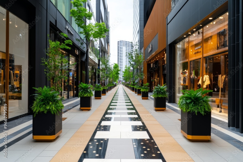 Osakaâ€™s luxury shopping streets, with high-end boutiques, clean ...
