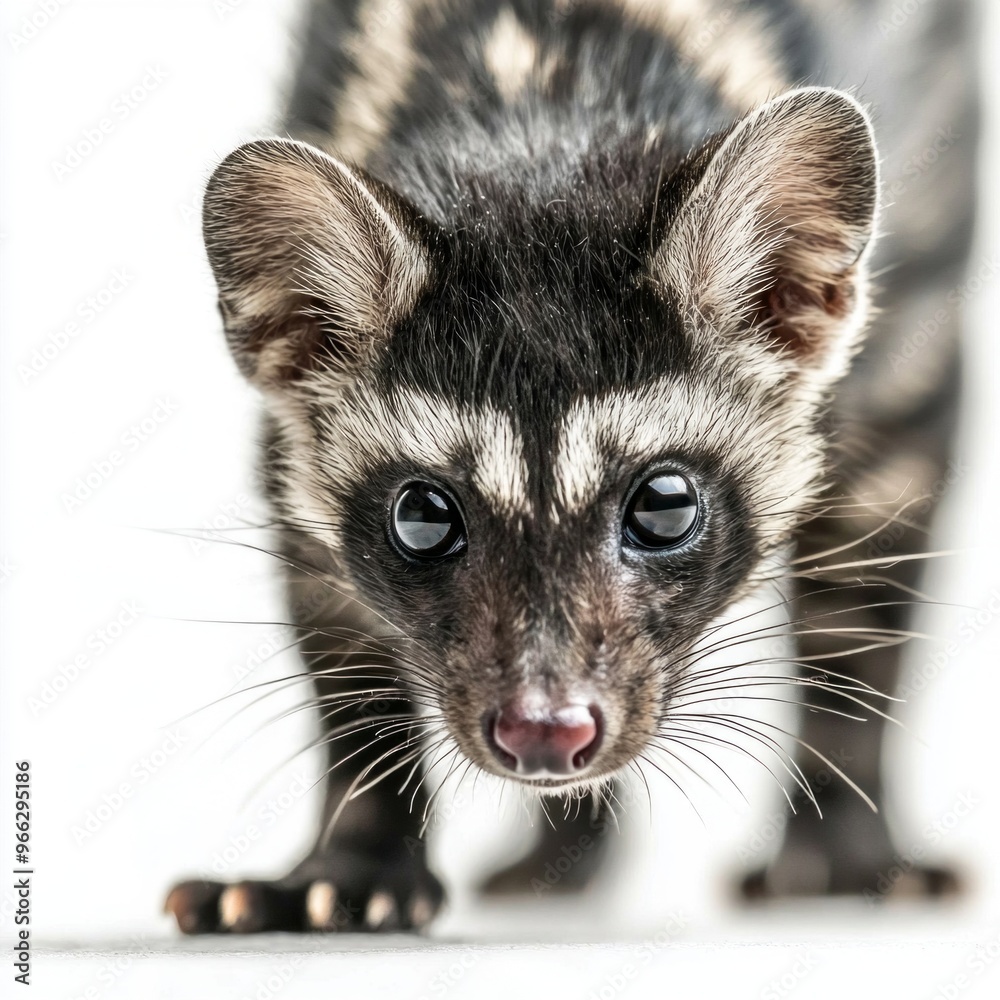 civet moves elegantly, its spotted coat catching the light. With a ...