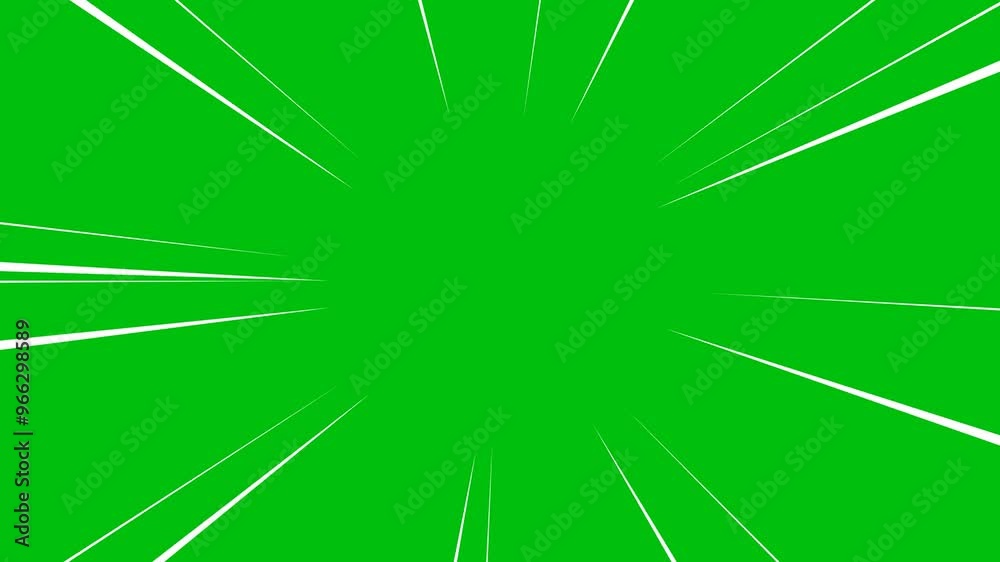 Diagonal Anime Speed lines in white and green, Radial Comic Light Speed ...