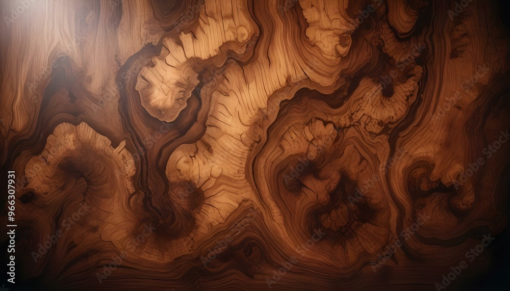 Background detailed natural wood texture with organic patterns and warm ...