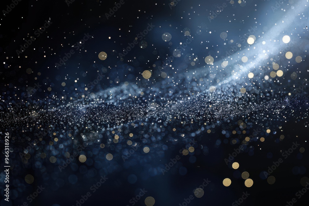 Defocused Particles Background (Dark) Digitally generated abstract ...