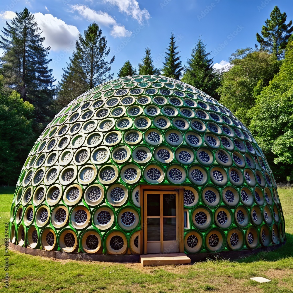 Unique dome house built from beer bottles follows Fibonacci sequence ...