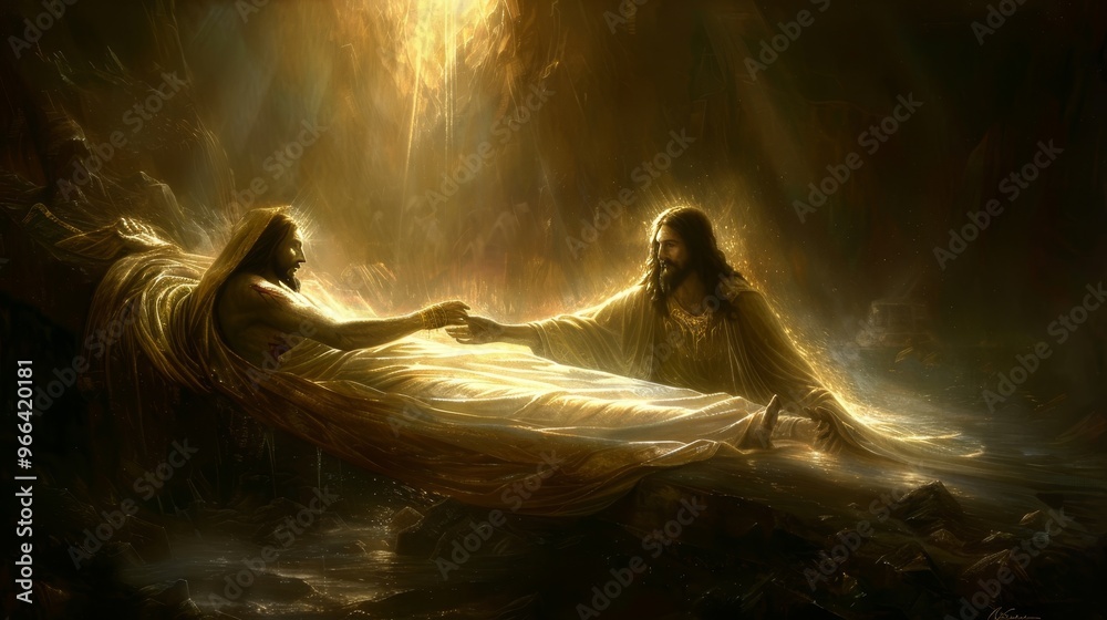 The miraculous healing of the sick jesus resurrects and restores ...