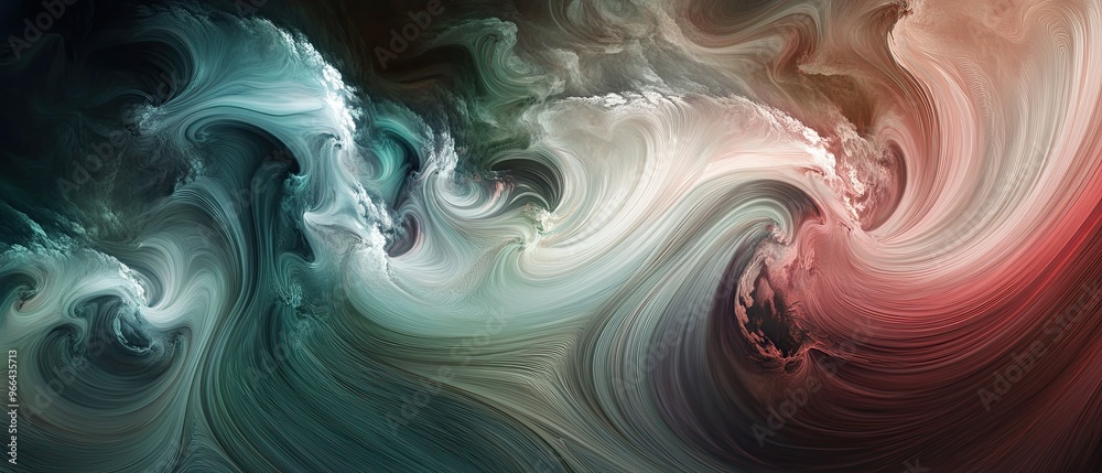 Graceful swirls and organic shapes in a fluidity aesthetic, soft color ...