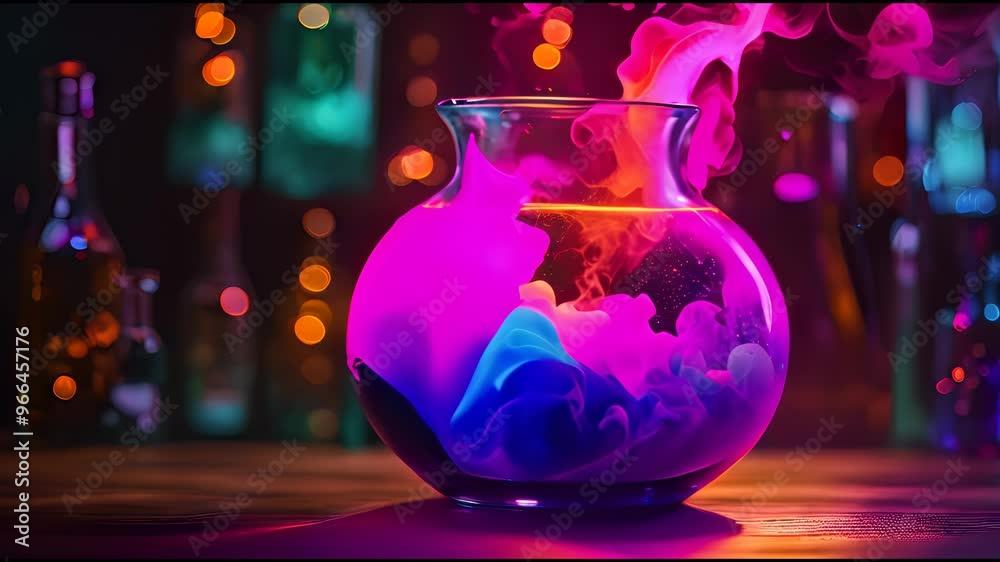 Liquid Vibrant Color Exploding In Water, Colorful Smoke From Jar ...