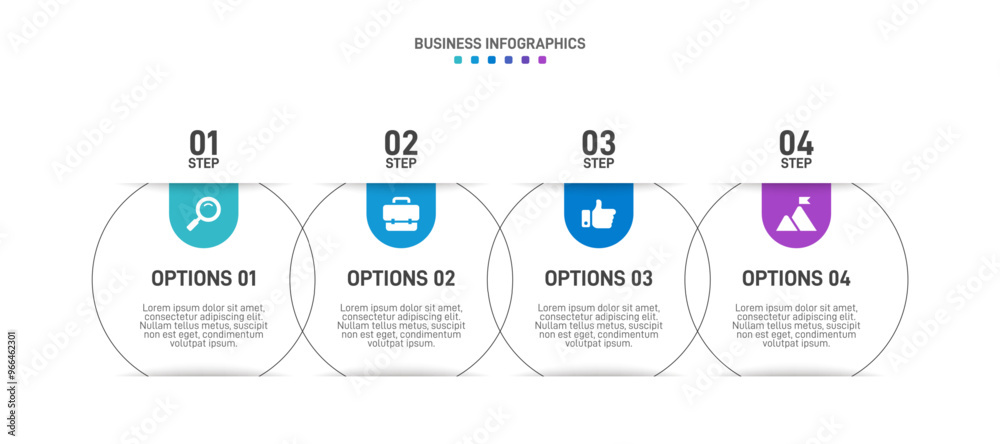 Horizontal progress bar featuring 4 arrow-shaped elements, symbolizing ...