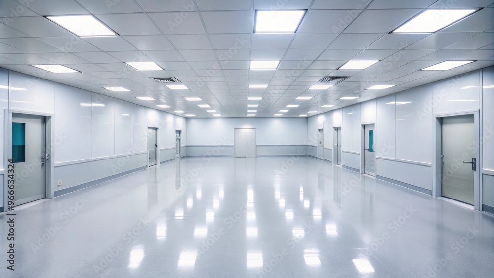 Empty sterile room with white walls and floors , sterile, empty, white ...