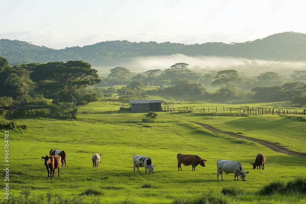 Free-Range Cattle Farm on the Lush Pastures of the Amazon Region ...