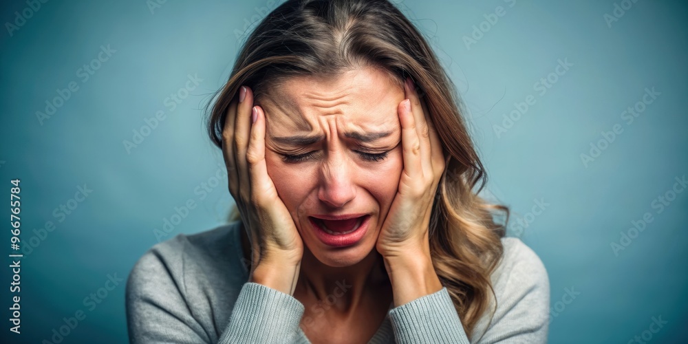 Crying woman feeling frustrated and overwhelmed , sadness, upset, tears ...