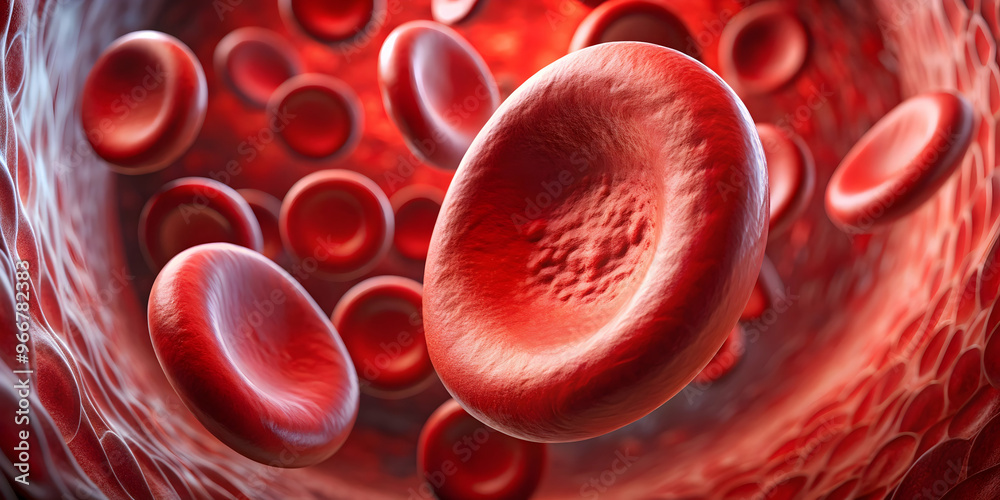 Red Blood Cells Flowing Through Vessel: A microscopic view into the ...