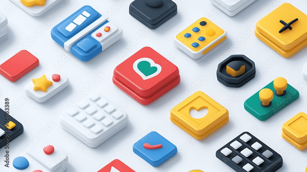 Minimalistic icon set for a productivity app, featuring icons for ...