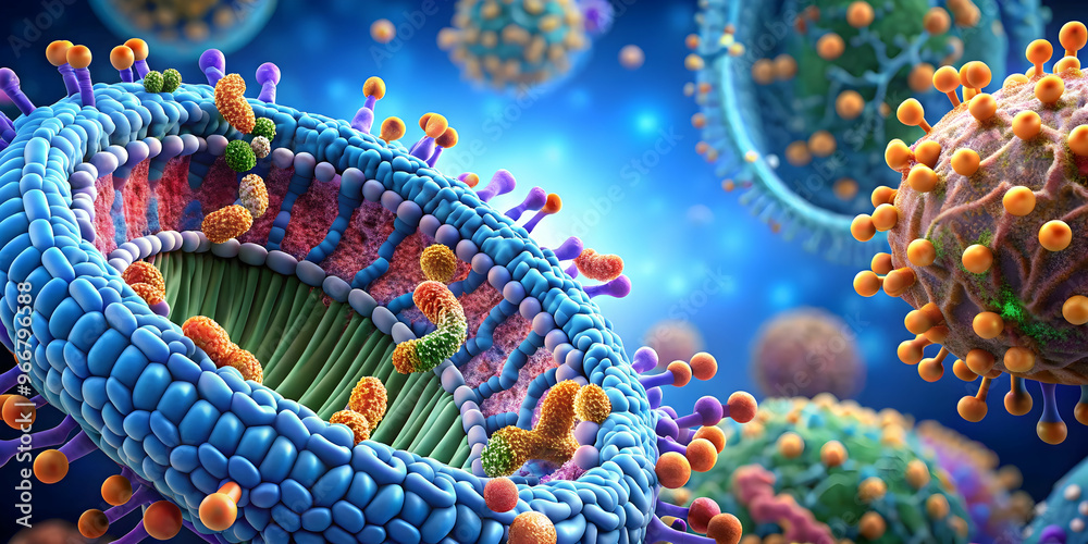 Microscopic World of Viruses: A mesmerizing 3D illustration reveals the ...