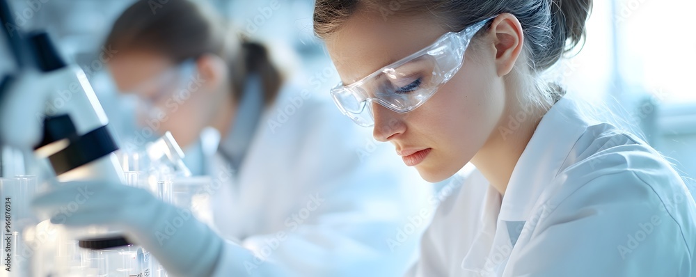 Cutting-Edge Biotechnology in Action - Lab Researchers Innovating ...
