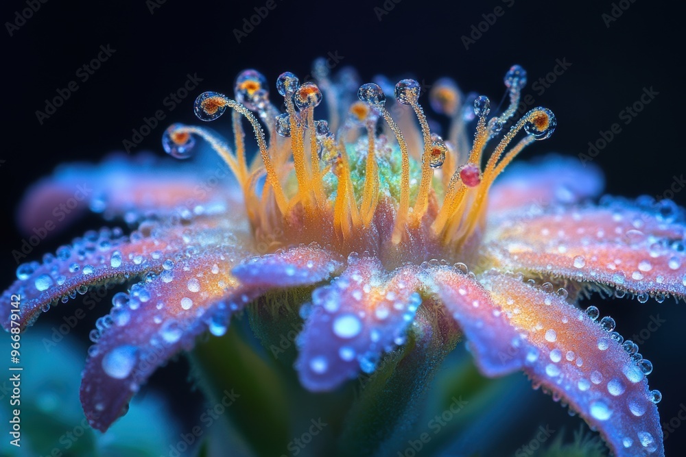Cannabis Plant with Visible Trichomes Under Microscope Stock Photo ...
