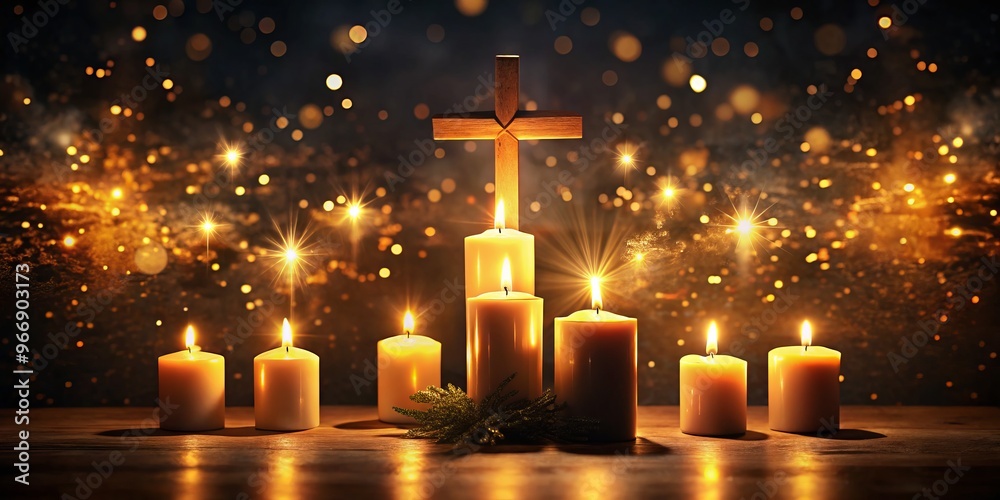 Candles cast a warm glow, illuminating the darkest of nights, as the ...