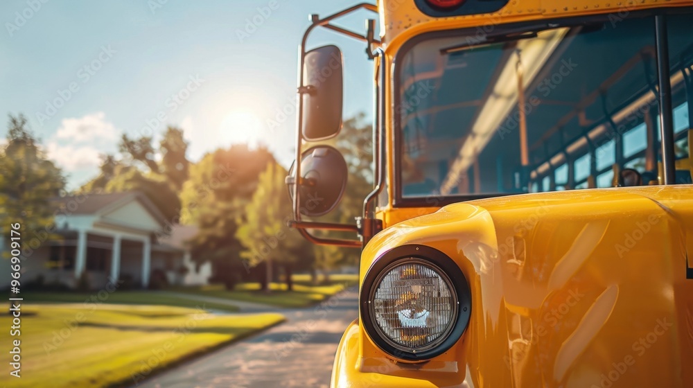 School Bus: A bright yellow bus that carries students between home and ...