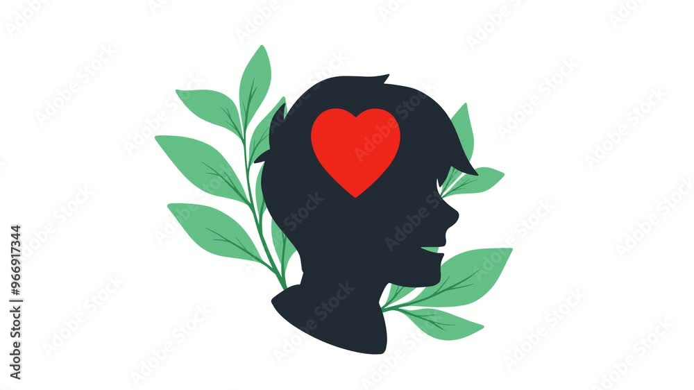 4K video Health Footage with mental health animation with people ...