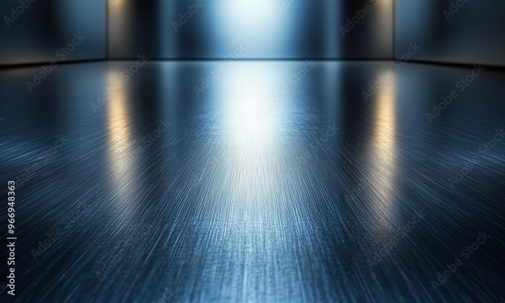 Clean Brushed Metal Surface with Soft Cinematic Lighting, Reflective ...