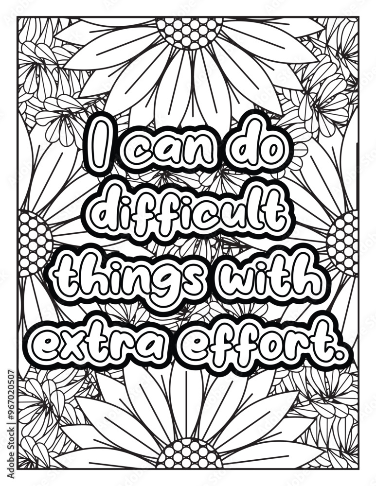 Positive quote coloring page for kids. Motivational Swear word ...