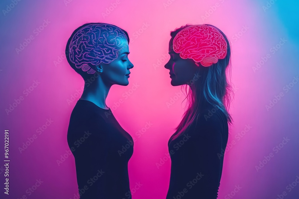 Creativity warmth and discovery two women facing each other with ...