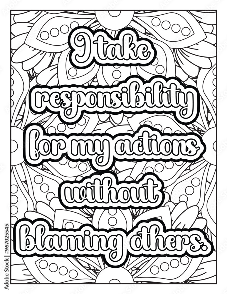 Positive quote coloring page for kids. Motivational Swear word ...