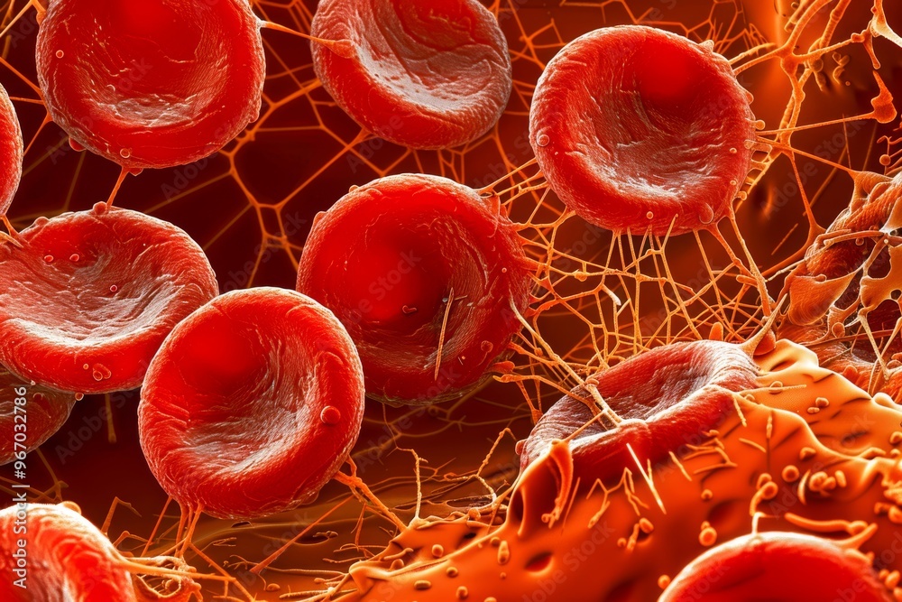 Red Blood Cells Under SEM: A scanning electron microscope image of red ...